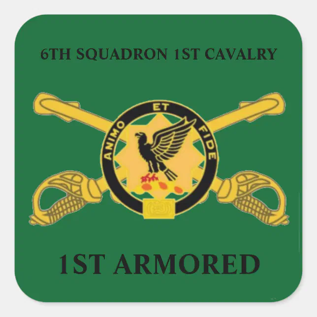 6TH SQUADRON 1ST CAVALRY 1ST ARMORED STICKERS | Zazzle