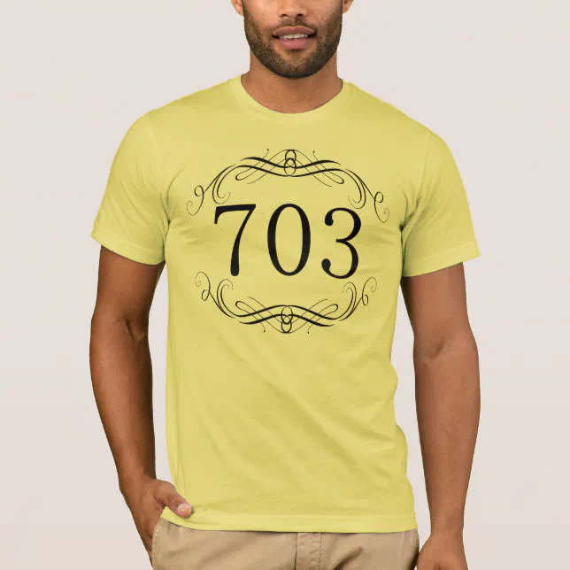 703 Area Code T-Shirt | Zazzle