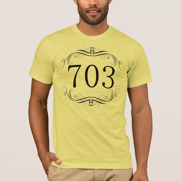 703 Area Code T-Shirt | Zazzle