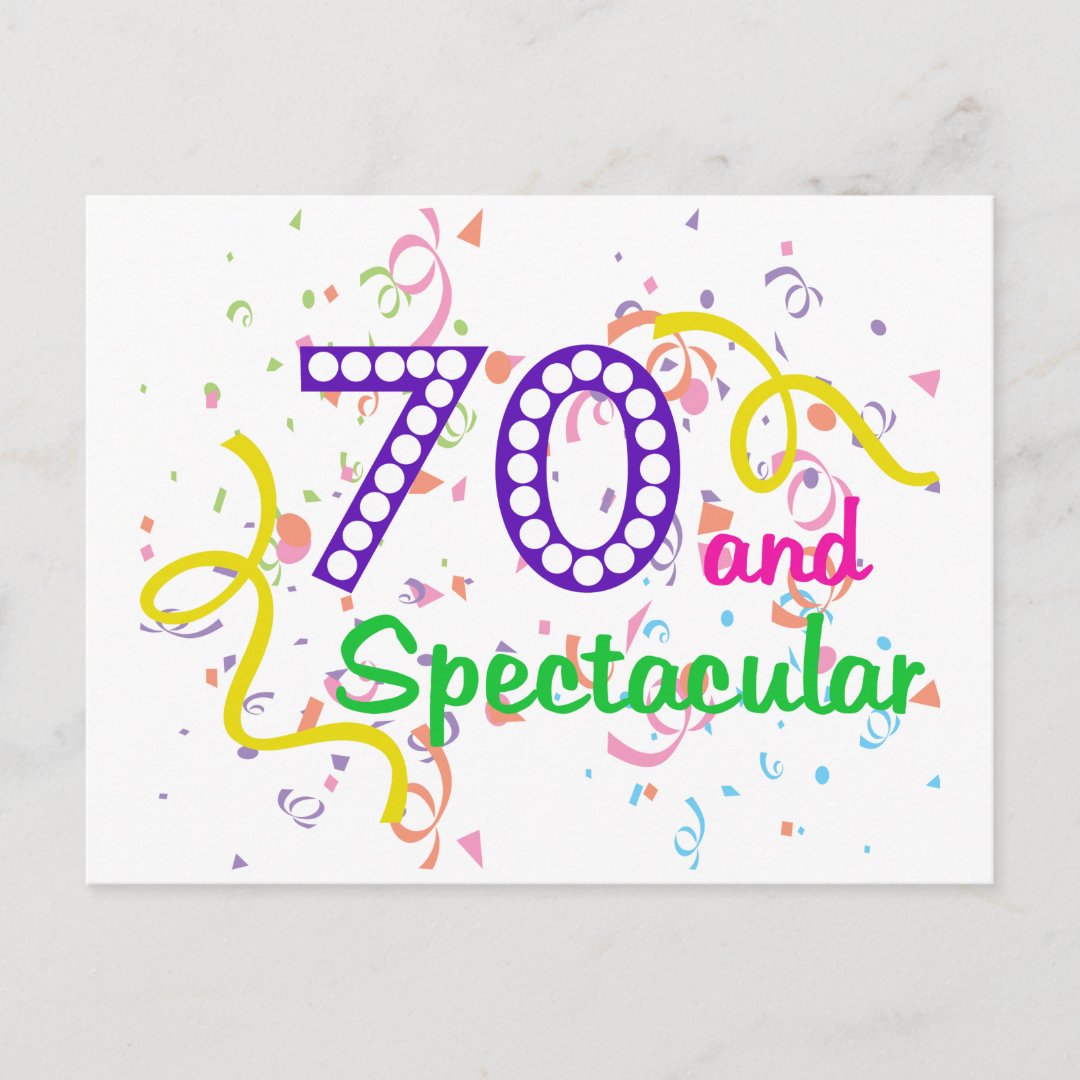 70 and Spectacular Postcard | Zazzle