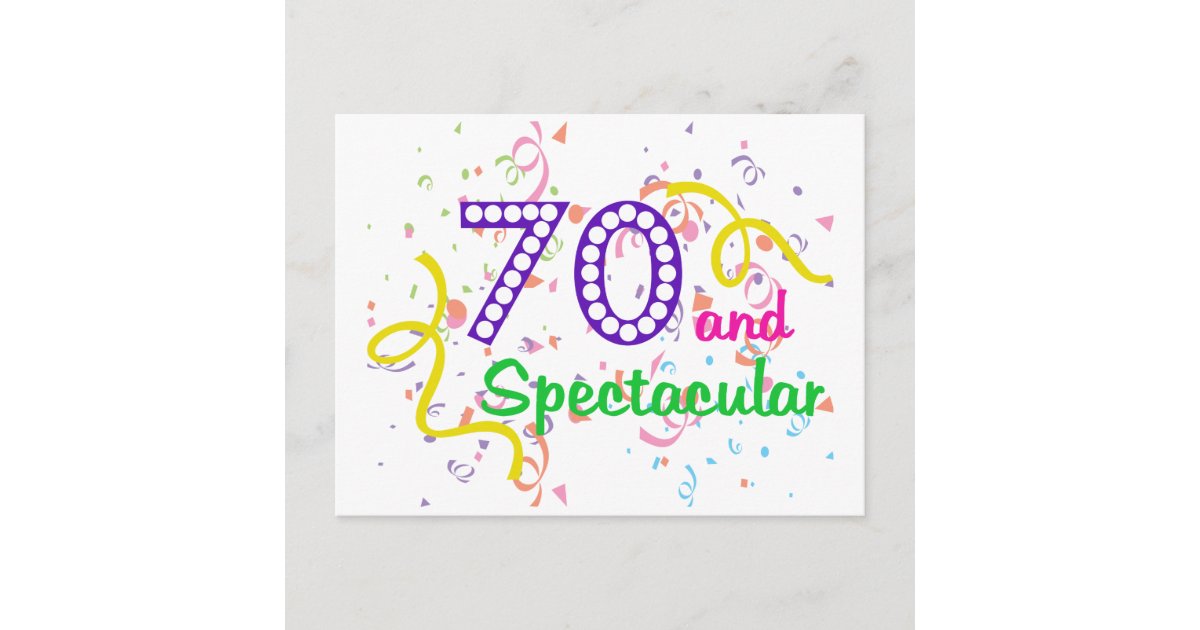 70 and Spectacular Postcard | Zazzle