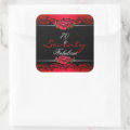 70 Fabulous 70th Birthday Party Red Roses Square Sticker | Zazzle