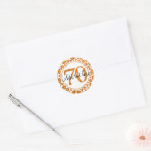 70 In Gold - 70th Birthday Party Stickers | Zazzle