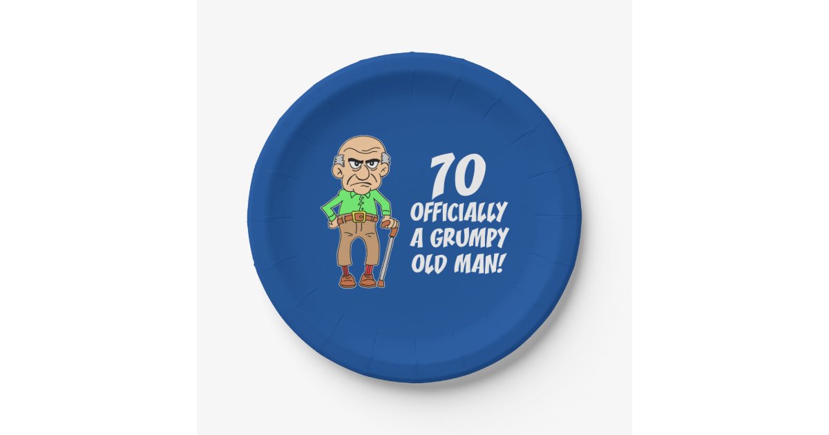 70 Officially A Grumpy Old Man Paper Plate | Zazzle
