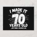 70 Year Old Sarcastic Meme Funny 70th Birthday Postcard | Zazzle
