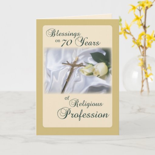 70 Years of Religious Profession for Nun Anniversa Card | Zazzle