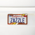 70s 80s Retro Striped Stripes License Plate Frame | Zazzle