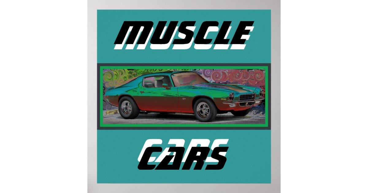 70s Muscle Car Poster | Zazzle
