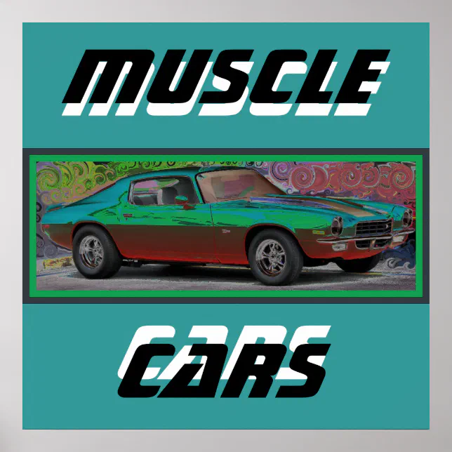 70s Muscle Car Poster | Zazzle