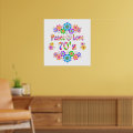 70s Peace Love Poster | Zazzle