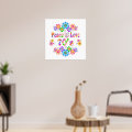 70s Peace Love Poster | Zazzle