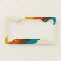 70s Retro pattern License Plate Frame | Zazzle