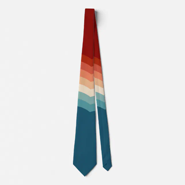 70s Retro Pattern Neck Tie | Zazzle