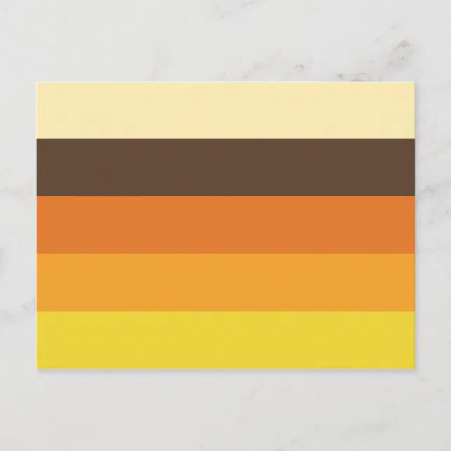 70s Retro Striped Color Pattern Postcard | Zazzle