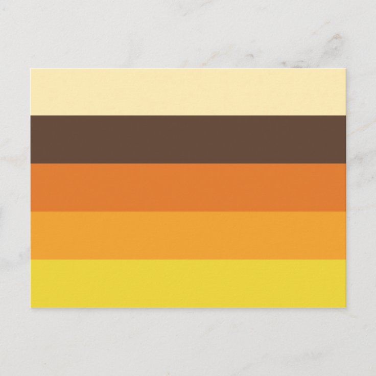 70s Retro Striped Color Pattern Postcard | Zazzle