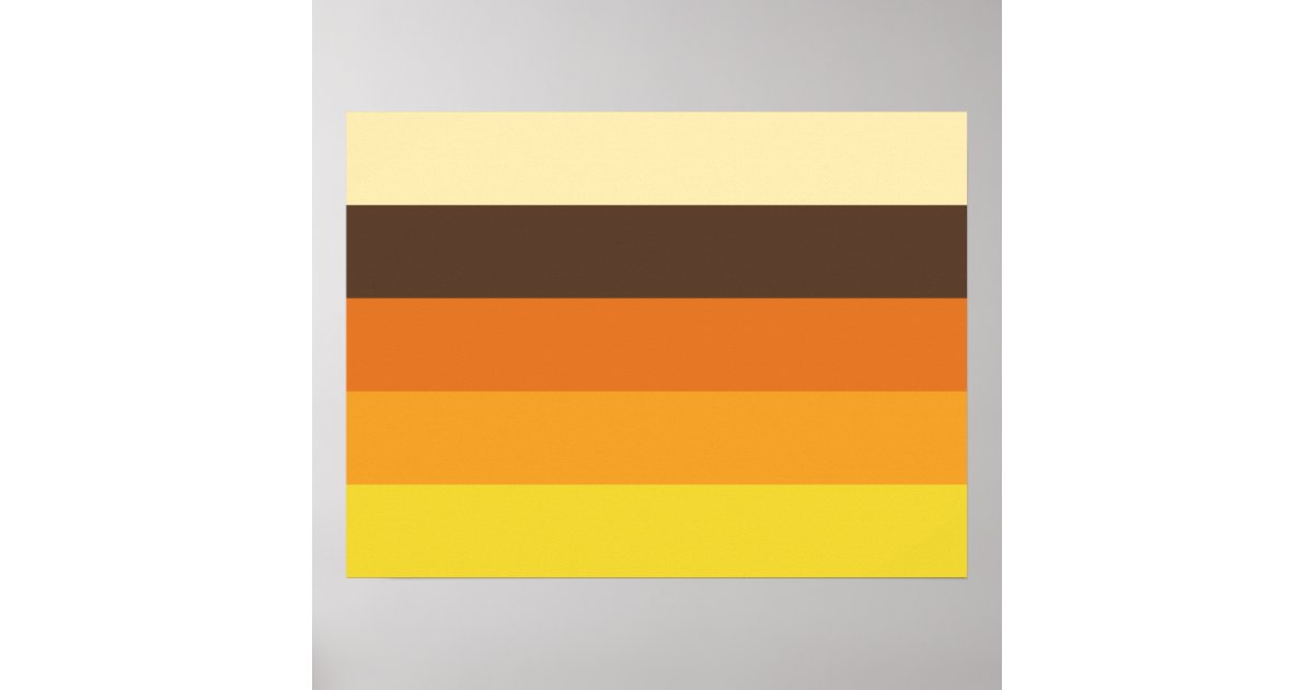 70s Retro Striped Color Pattern Poster | Zazzle