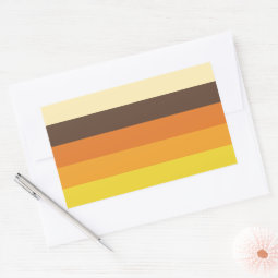 70s Retro Striped Color Pattern Rectangular Sticker | Zazzle