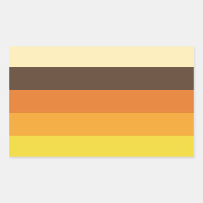 70s Retro Striped Color Pattern Rectangular Sticker | Zazzle.com