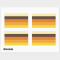 70s Retro Striped Color Pattern Rectangular Sticker | Zazzle