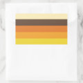 70s Retro Striped Color Pattern Rectangular Sticker | Zazzle