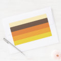 70s Retro Striped Color Pattern Rectangular Sticker | Zazzle