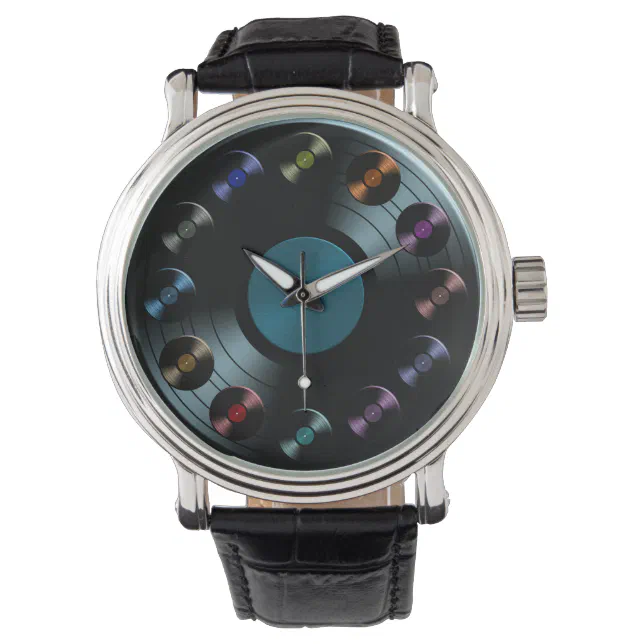 70s Retro Vinyl Record Watch | Zazzle