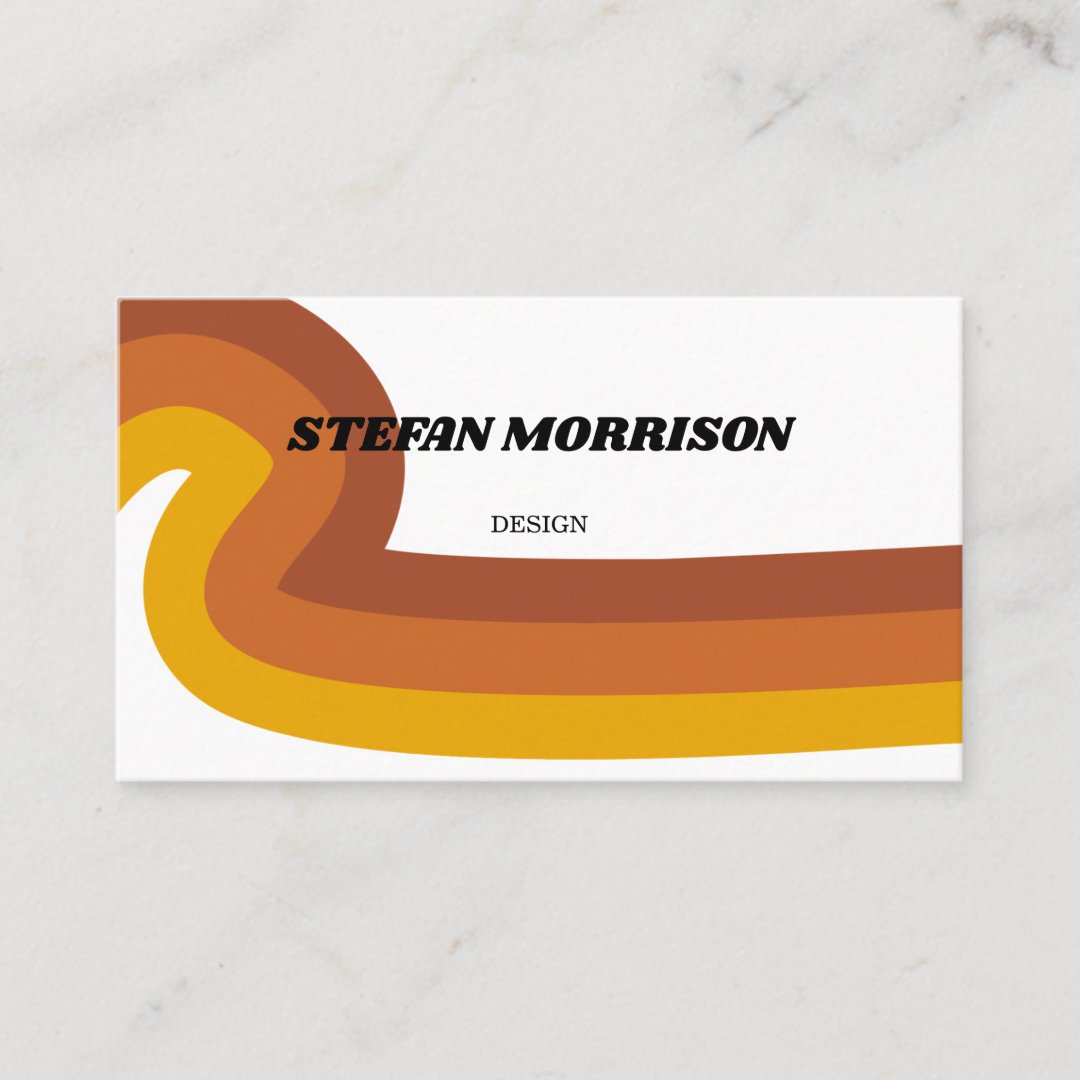 70s swirl business card | Zazzle