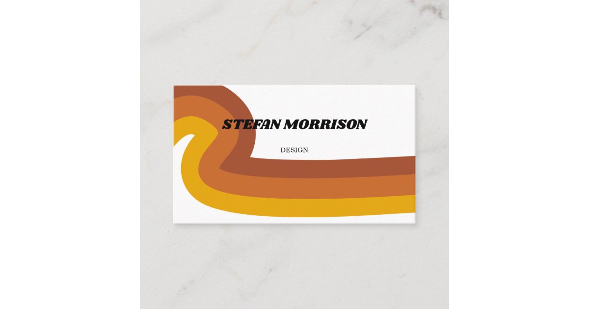 70s swirl business card | Zazzle