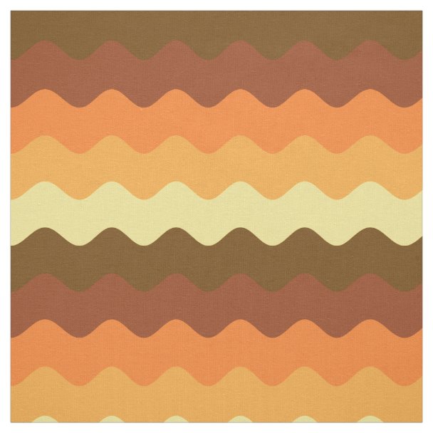 70s vintage brown yellow orange rectangle stripes fabric | Zazzle