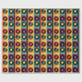 70s Vinyl Record Pattern Retro Wrapping Paper | Zazzle