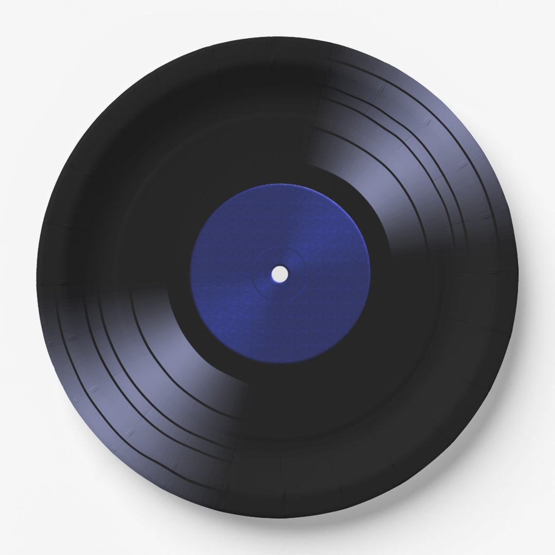 70s Vinyl Record Retro Paper Plates | Zazzle