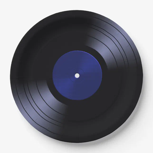 70s Vinyl Record Retro Paper Plates | Zazzle