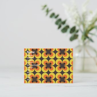70s Wallpaper Business Card | Zazzle