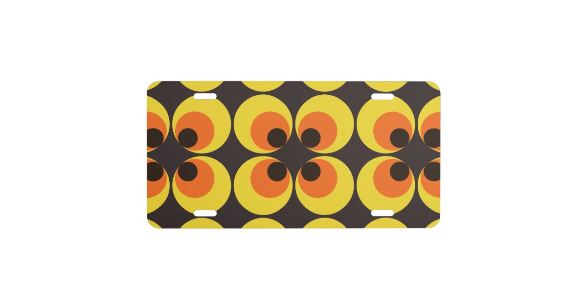 70s Wallpaper License Plate | Zazzle