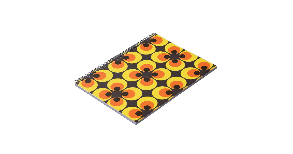 70s Wallpaper Notebook | Zazzle