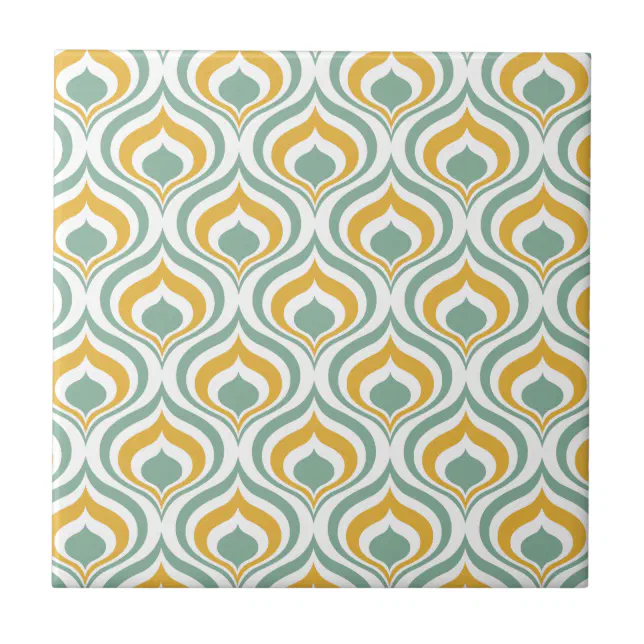 70's Wallpaper Pattern Ceramic Tile | Zazzle