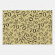 70th Birthday Black & Gold Number Pattern 70 Wrapping Paper Sheets | Zazzle