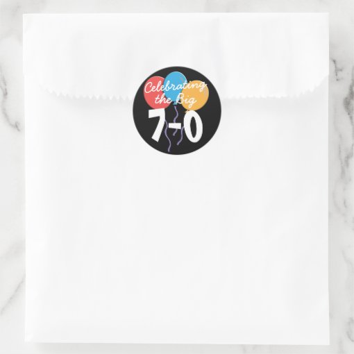 70th Birthday Celebrating the Big 70 Stickers | Zazzle