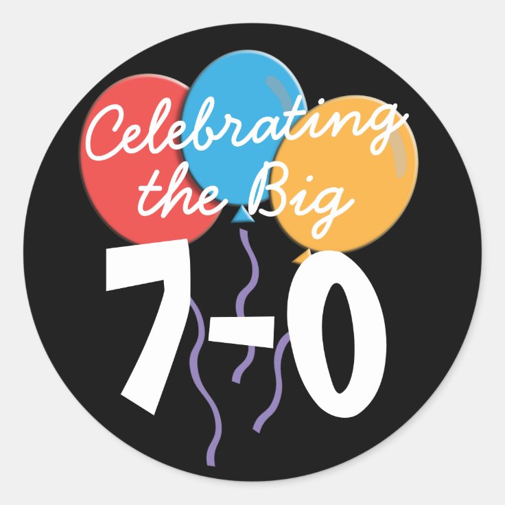 70th Birthday Celebrating the Big 70 Stickers | Zazzle
