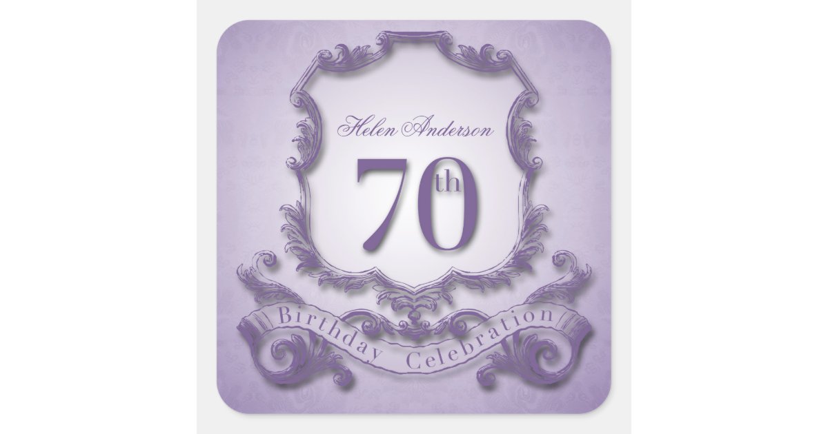 70th Birthday Celebration Personalized Stickers | Zazzle