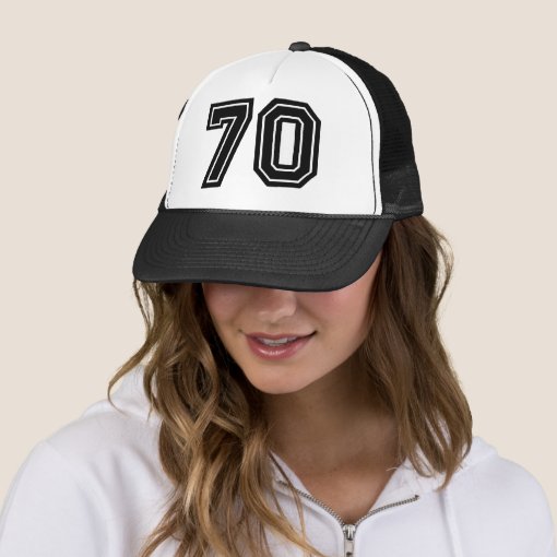 70th Birthday Classic Black Trucker Hat | Zazzle