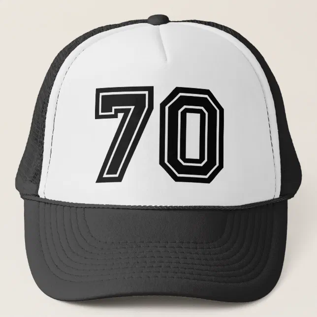 70th Birthday Classic Black Trucker Hat | Zazzle
