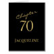 70th Birthday Gold Script Black Giant Card | Zazzle