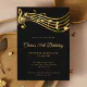 70th Birthday Music Notes Gold Elegant Modern Invitation | Zazzle