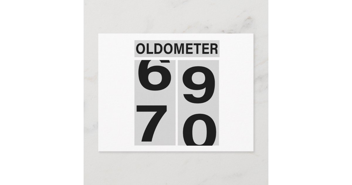 70th Birthday Oldometer Postcard | Zazzle