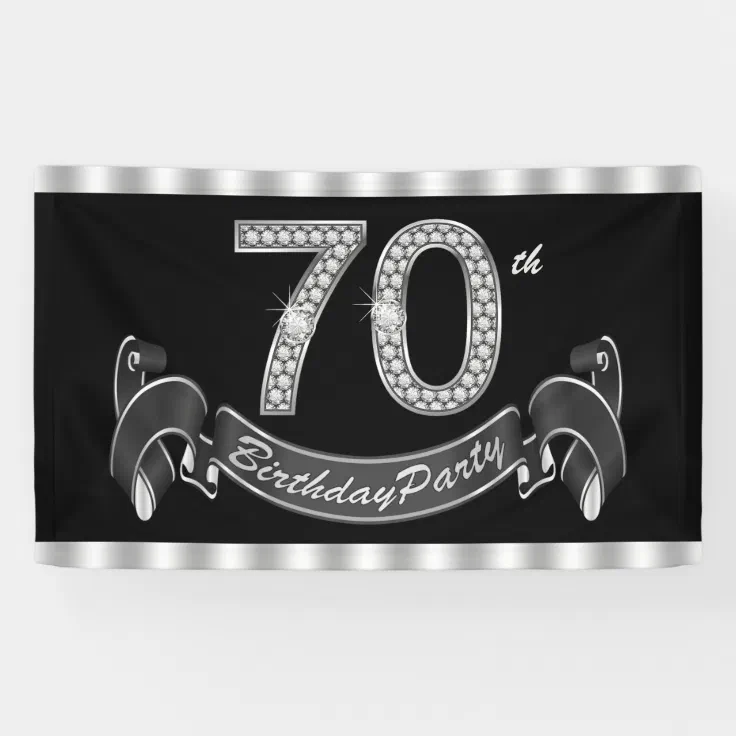 70th Birthday Party Banner | Zazzle