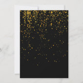 70th birthday party on black with faux gold frame invitation | Zazzle