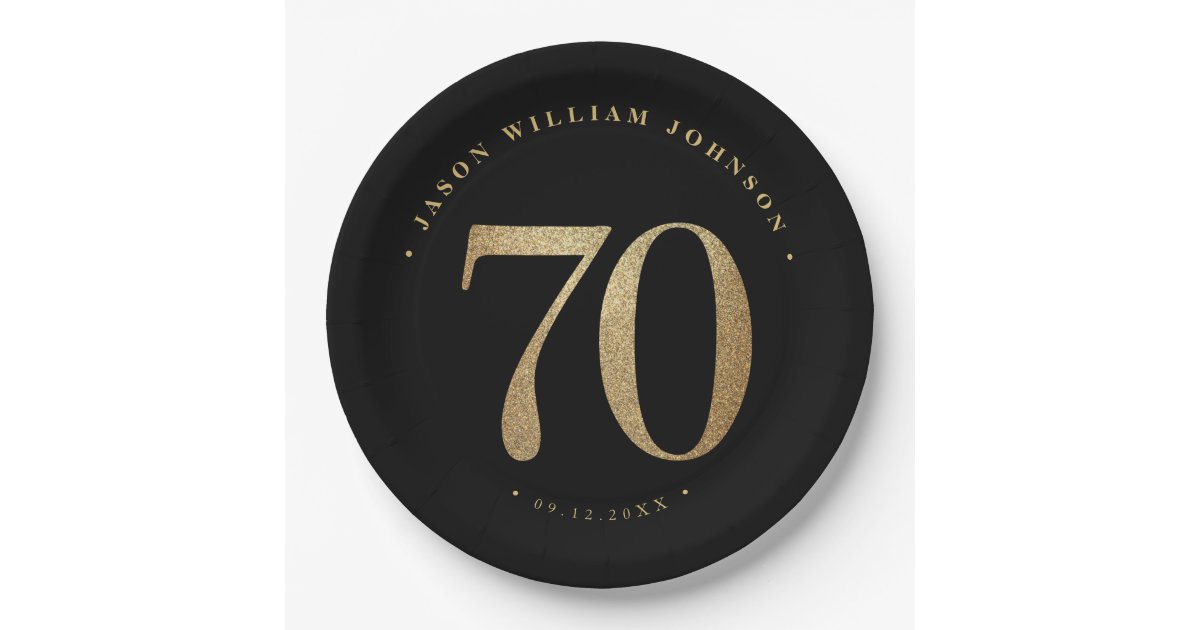 70th Birthday Party Paper Plates | Zazzle