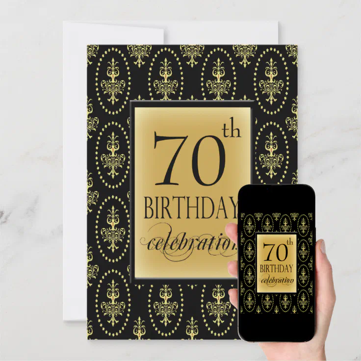 70th Birthday Party Personalized Invitation | Zazzle