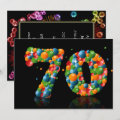 70th Birthday party, with bubbles and balls Invitation | Zazzle
